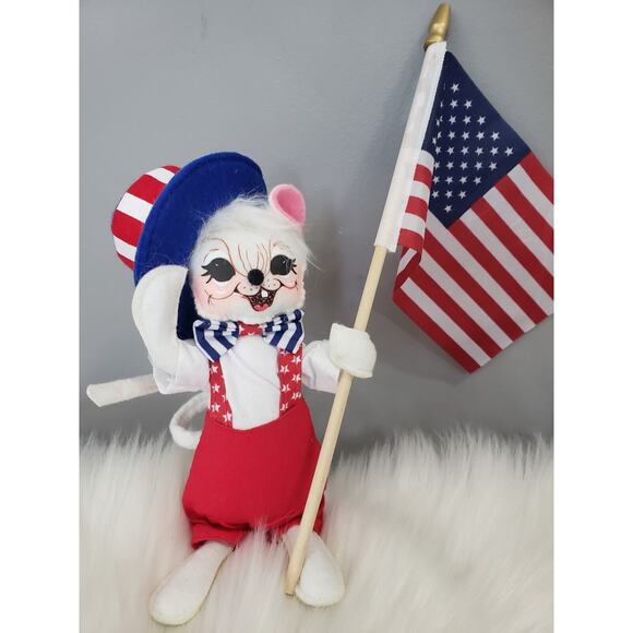 Anna Lee | Toys | Annalee Mouse Dolls Patriotic 4th Of July Red Blue ...